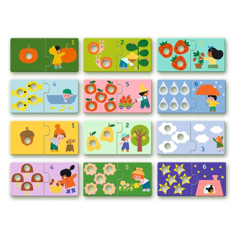 Djeco - Duo Puzzles 12 x 2pc - First Figures – Terrific Scientific