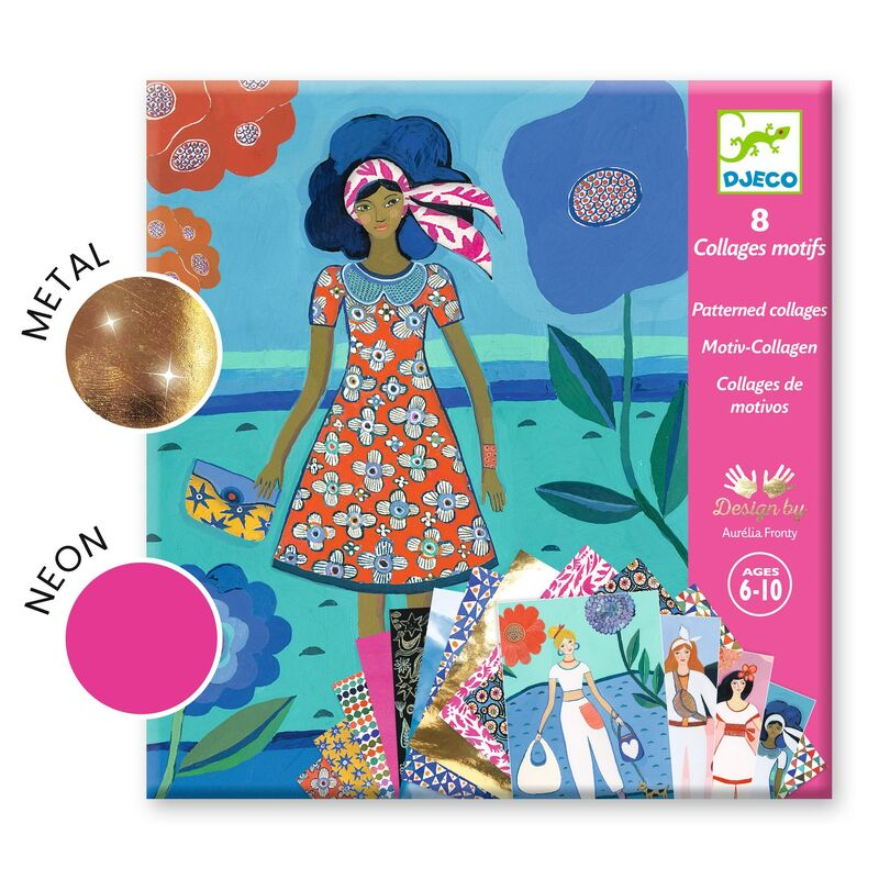Djeco - 8 Patterned Collages – Terrific Scientific